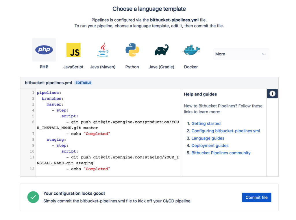 Setup Bitbucket Pipelines With Wpengine Git Push Keeneyemedia 4386